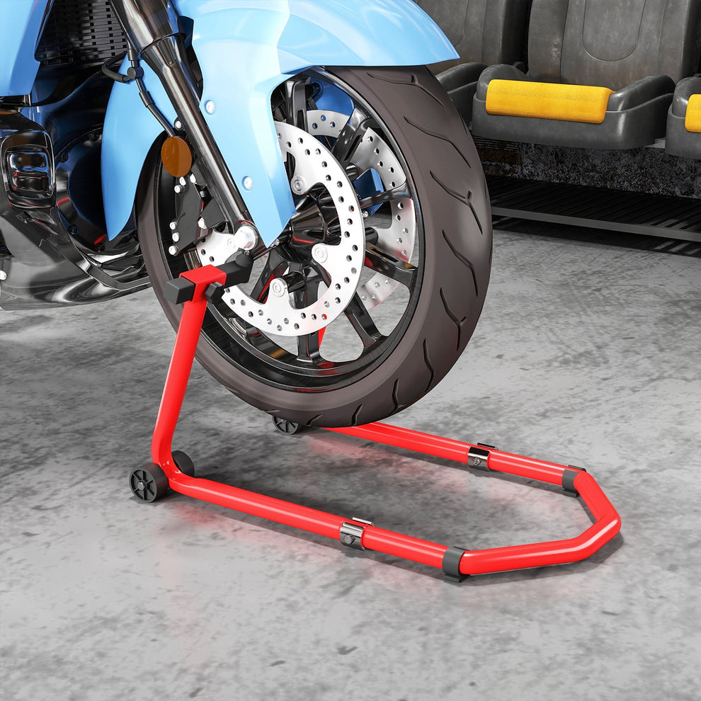 HOMCOM Motorcycle Stand, Front/Rear Paddock Stand, with 390 kg Weight ...